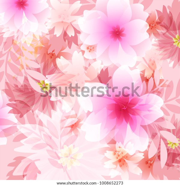 Flowers Background Invitation Stock Vector (Royalty Free) 1008652273 ...