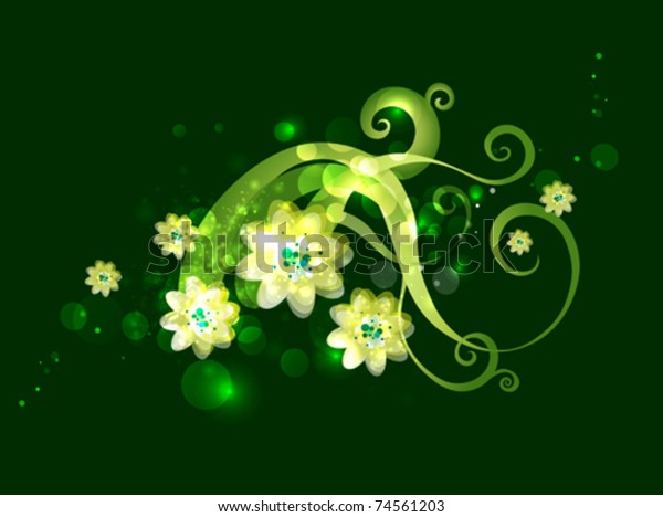 Flowers Flow Background Stock Vector (Royalty Free) 74561203 | Shutterstock