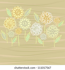 Many Colour Flowers Vector Illustration: vector de stock (libre de ...