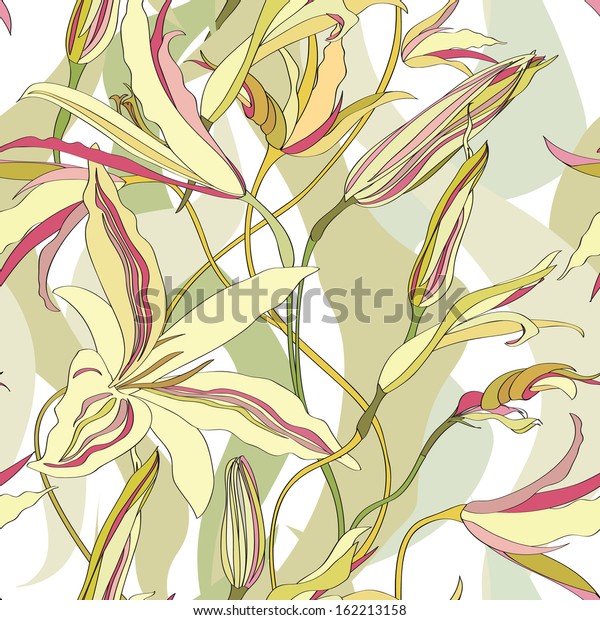 Flowers Seamless Background Floral Seamless Texture Stock Vector ...
