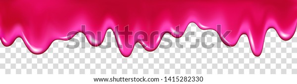 Flowing Cherry Raspberries Jam Dripping Pink Stock Vector (Royalty Free ...
