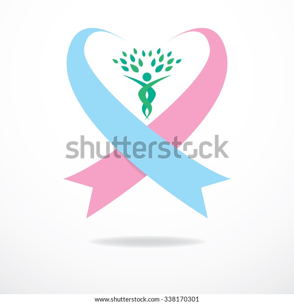 Flowing Pink Blue Ribbons Flow Together Stock Vector (Royalty Free ...