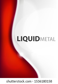 Flowing Red Liquid Metal Background Bright Stock Vector (Royalty Free ...