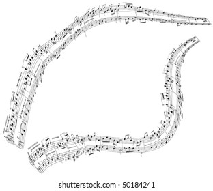 Flowing Sheet Music Stock Vector (Royalty Free) 50184241