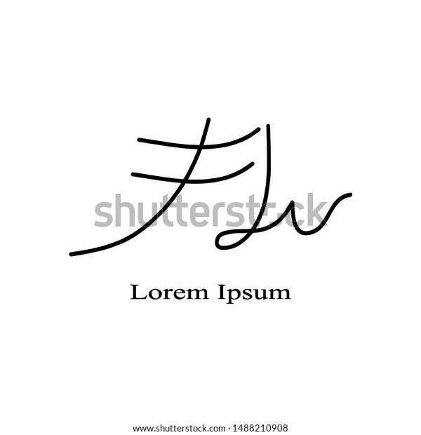 Flu Logo Icon Design Letter Number Stock Vector (Royalty Free ...