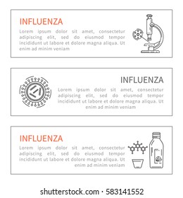 Flu Prevention Set Banners Print Stock Vector (Royalty Free) 583141552 ...