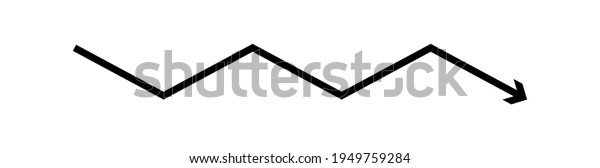 Fluctuating Arrow Curvy Zigzag Crisscross Arrow Stock Vector (Royalty ...