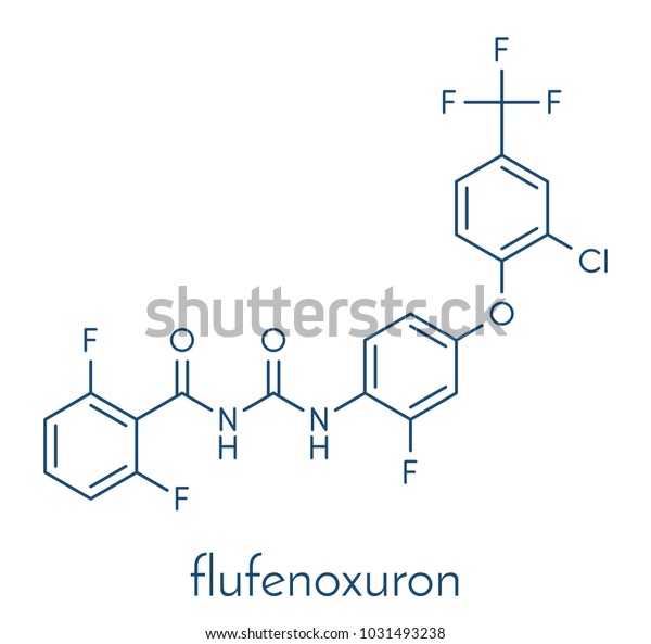 Flufenoxuron Insecticide Molecule Skeletal Formula Stock Vector ...
