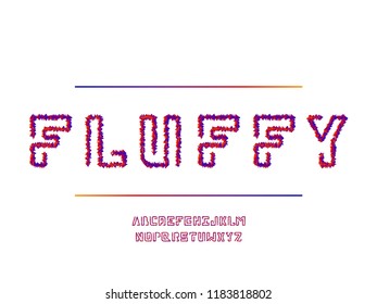 Fluffy Font Vector Alphabet Letters Typeface Stock Vector (Royalty Free ...