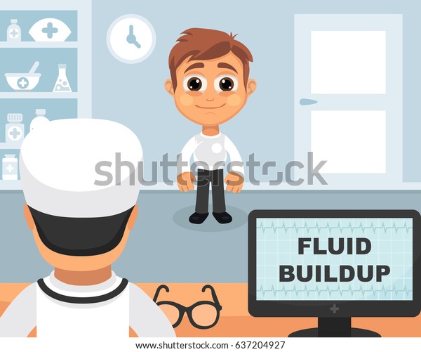 Fluid Buildup Medical Concept Vector Illustration Stock Vector (Royalty ...