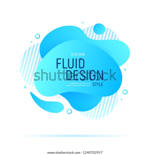 Fluid Design Modern Blue Liquid Abstract Stock Vector (Royalty Free ...