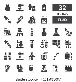 Fluid Icon Set Collection 32 Filled Stock Vector (Royalty Free) 1315963097