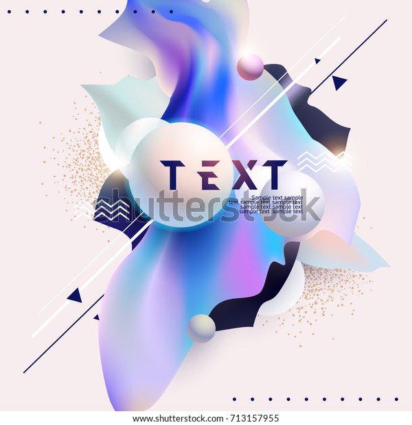 Fluid Poster Design Abstract Color Template Stock Vector (Royalty Free ...