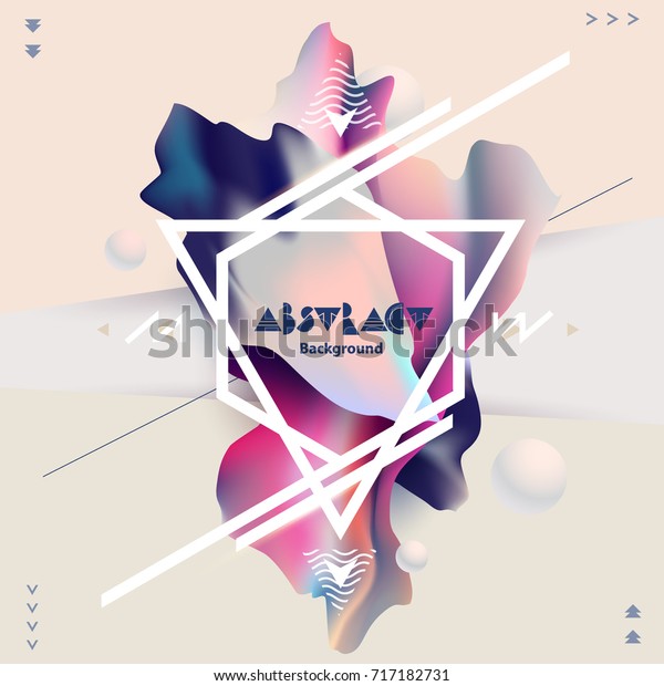 Fluid Poster Design Abstract Color Template Stock Vector (Royalty Free ...