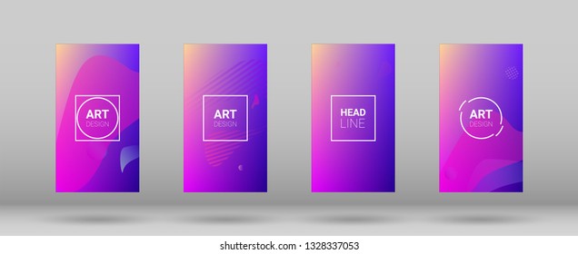 Fluid Shapes Horizontal Orientation Banner Design Stock Vector (Royalty ...