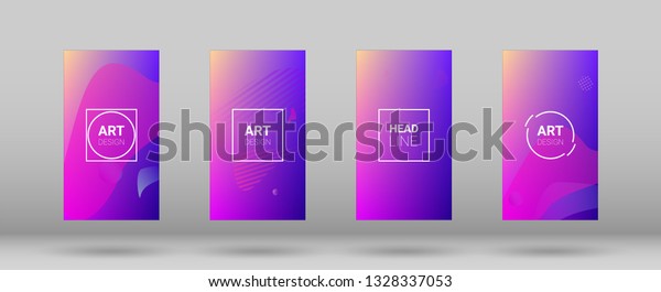 Fluid Shapes Horizontal Orientation Banner Design Stock Vector (Royalty ...