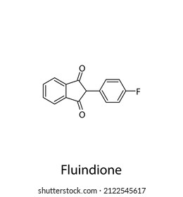 Fluindione Molecular Structure Flat Skeletal Chemical Stock Vector ...