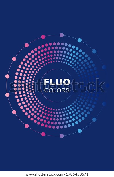 Fluo Background Modern Shapes Circles Vector Stock Vector (Royalty Free ...