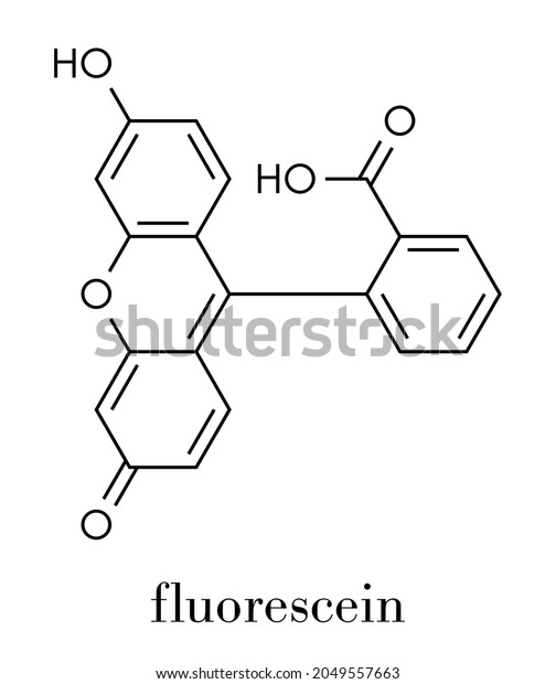 Fluorescein Fluorescent Molecule Skeletal Formula Stock Vector (Royalty ...
