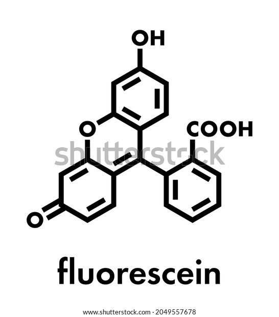 Fluorescein Fluorescent Molecule Skeletal Formula Stock Vector (Royalty ...