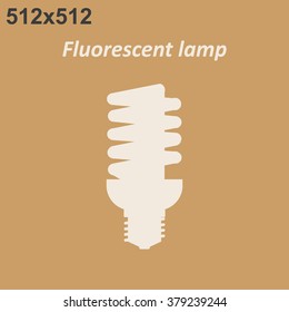 Fluorescent Lamp Icon Vector Design Stock Vector (Royalty Free ...