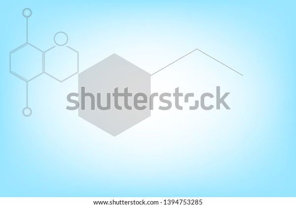 Fluorescent Light Blue Background Chemical Structure Stock Vector ...