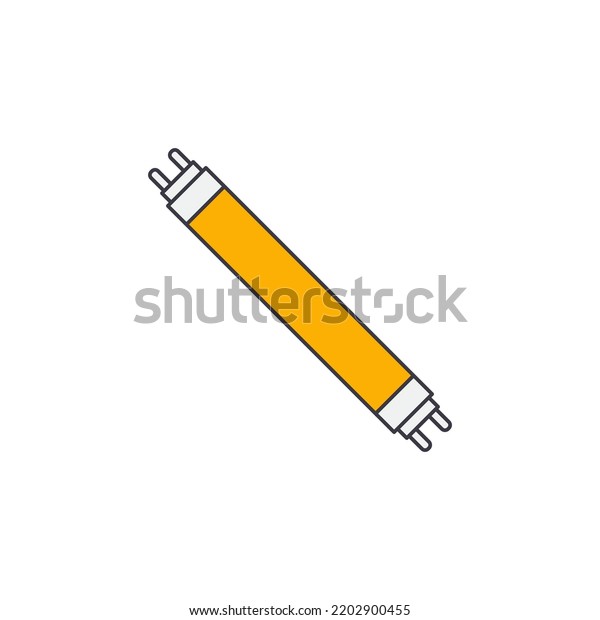 Fluorescent Light Indoor Light Icon Color Stock Vector (Royalty Free ...