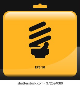 Fluorescent Lightbulb Icon Vector Illustration Stock Vector (Royalty ...