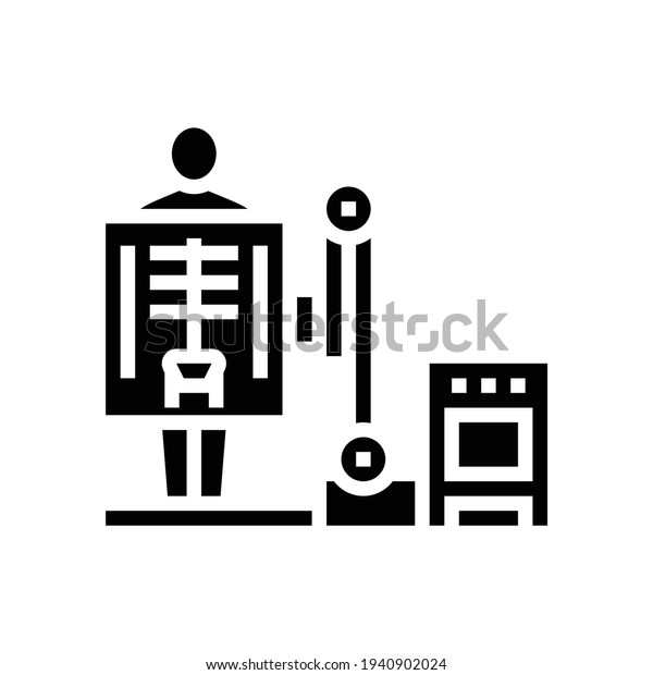 Fluoroscopy Radiology Glyph Icon Vector Fluoroscopy Stock Vector ...