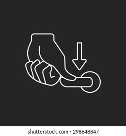Flush Handle Icon Stock Vector (Royalty Free) 298660649 | Shutterstock