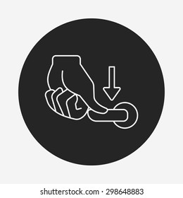 Flush Handle Line Icon Stock Vector (Royalty Free) 298648883 | Shutterstock