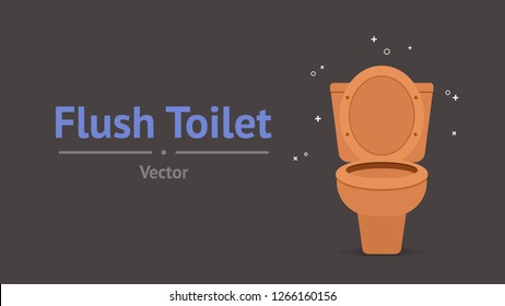Flush Toilet Graphic Design Vector Stock Vector (Royalty Free ...