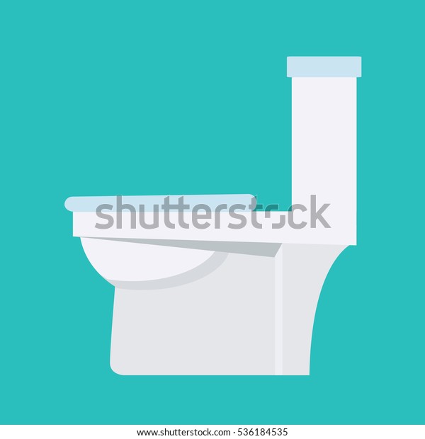 Flush Toilet Vector Icon Sanitation Procelain Stock Vector (Royalty ...