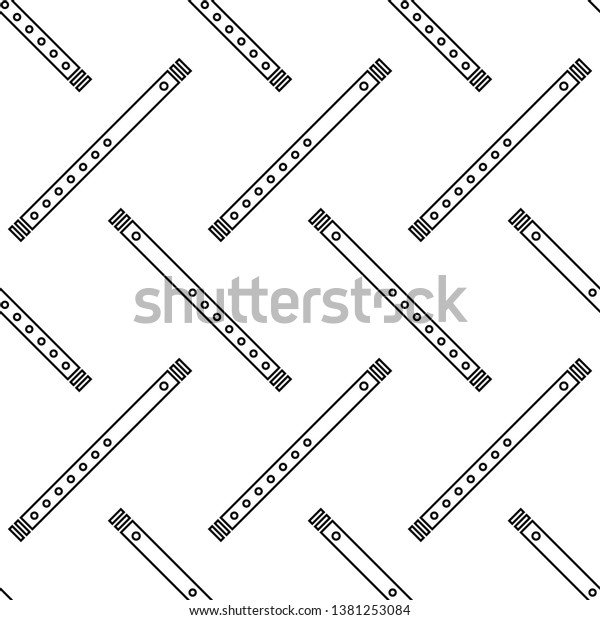 Flute Icon Seamless Pattern Musical Instrument Stock Vector (Royalty ...