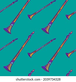 Flute Pipe Sketch Vector Illustration Isolated: เวกเตอร์สต็อก (ปลอดค่า ...