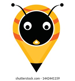 Fly Bee Logo Vector Illustration: vector de stock (libre de regalías ...