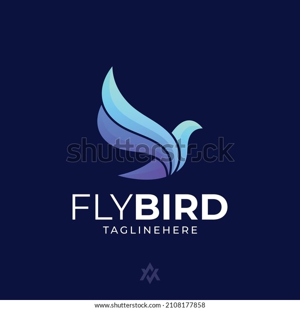 Fly Bird Logo Template Company Business Stock Vector (Royalty Free ...