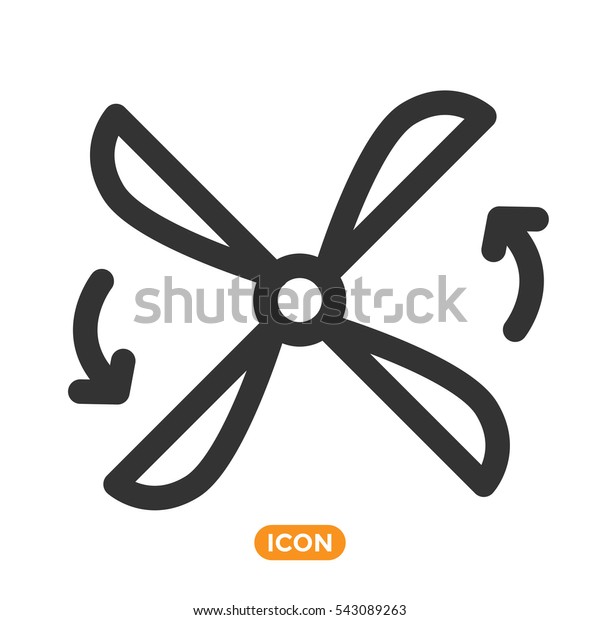 Fly Blades Rotation Symbol Stock Vector (Royalty Free) 543089263 ...