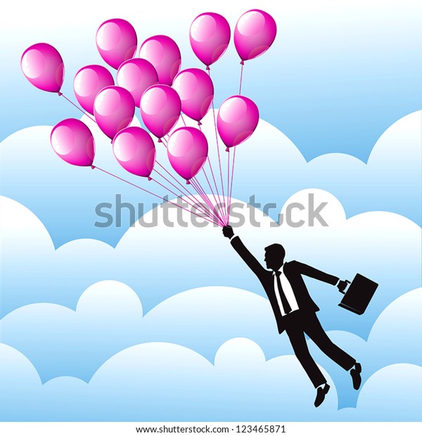 Fly Businessman Stock Vector (Royalty Free) 123465871 | Shutterstock