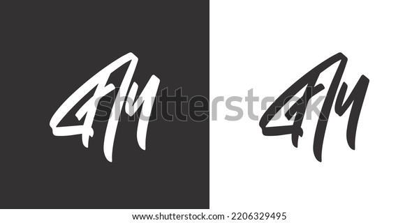 Fly Calligraphy Black White Minimalism Brush Stock Vector (Royalty Free ...