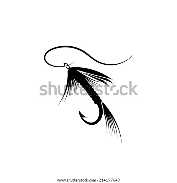 Fly Fishing Lure Stock Vector (Royalty Free) 214197649