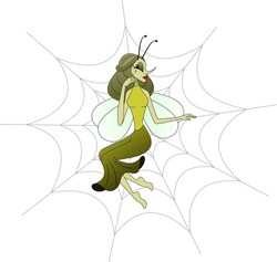 Fairy Caught In Spider's Web Free Stock Photo - Public Domain Pictures
