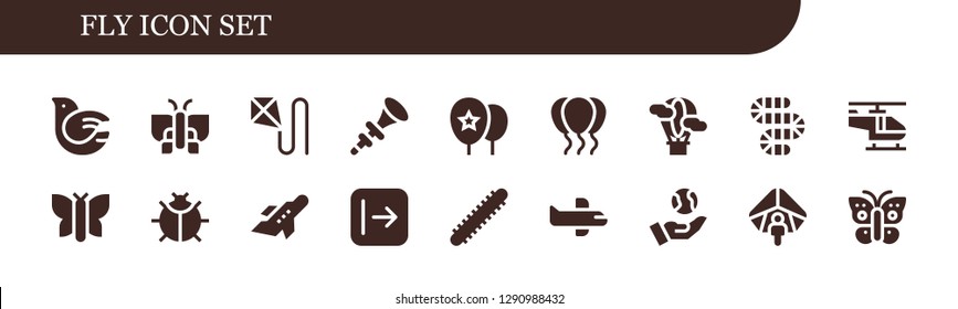 Fly Icon Set 18 Filled Fly Stock Vector (Royalty Free) 1290988432 ...