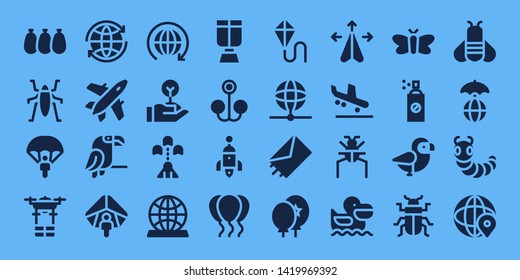 Fly Icon Set 32 Filled Fly Stock Vector (Royalty Free) 1448676707 ...