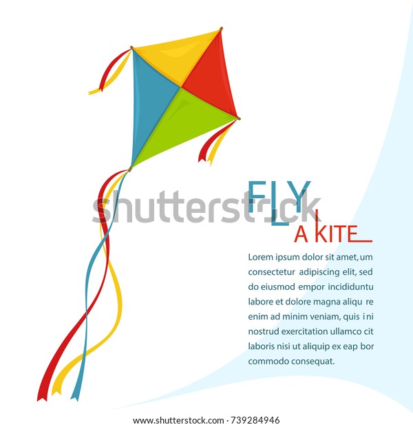 Fly Kite Sky Color Kites Sign Stock Vector (Royalty Free) 739284946 ...