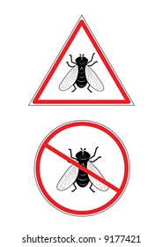 Fly On Road Signs Stock Vector (Royalty Free) 9177421 | Shutterstock