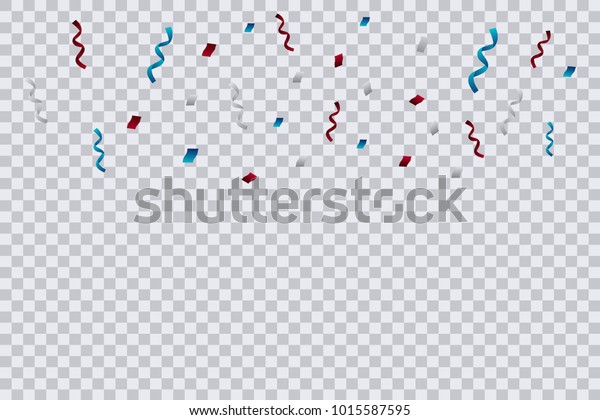 Fly Out Confetti Template Transparent Background Stock Vector (Royalty ...