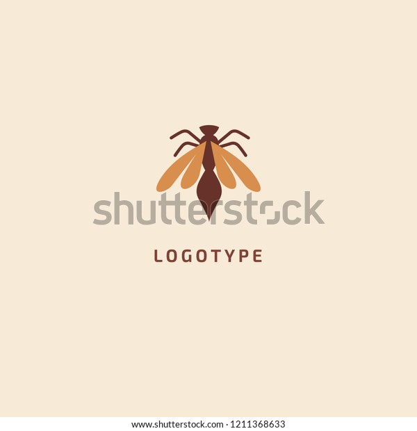 Fly Silhouette Logo Vector Abstract Minimalistic Stock Vector (Royalty ...