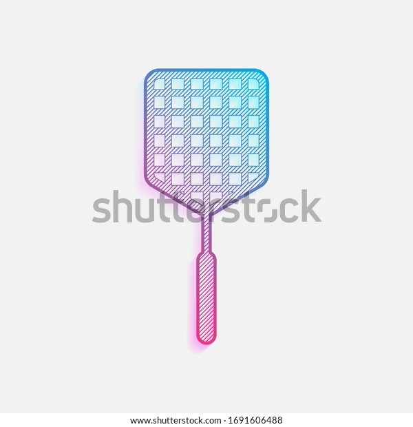 Fly Swatter Icon Colored Logo Diagonal Stock Vector (Royalty Free ...