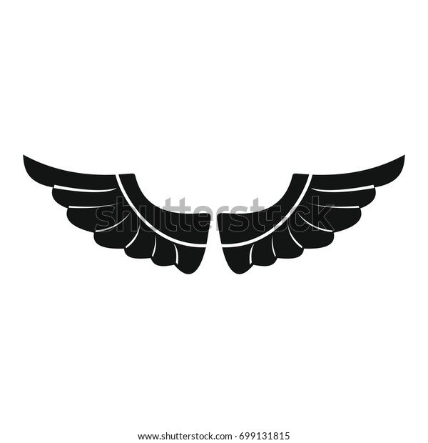 Fly Wings Black Simple Silhouette Icon Stock Vector (Royalty Free ...